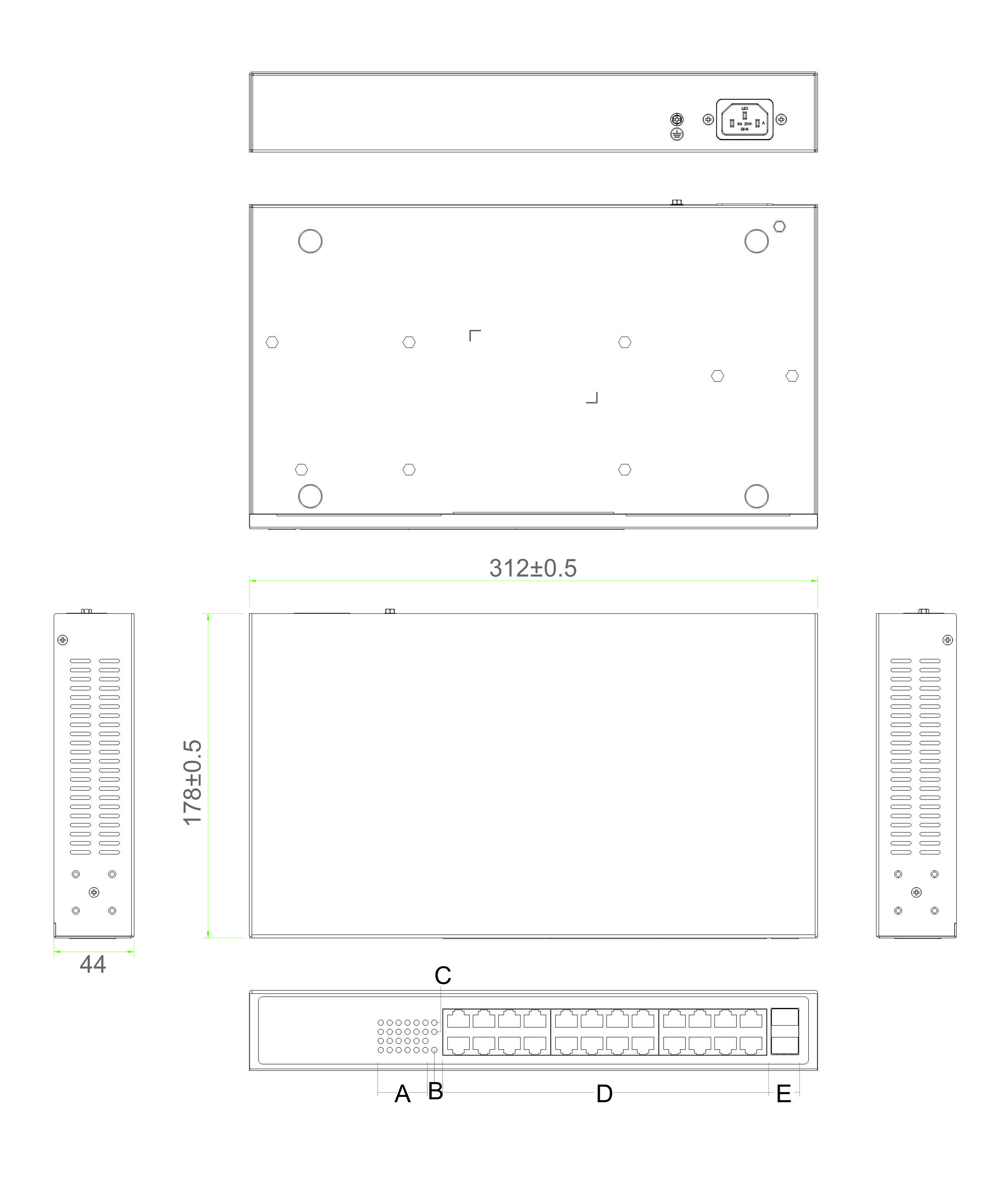 Sản phẩm Full gigabit 26-port Ethernet switch