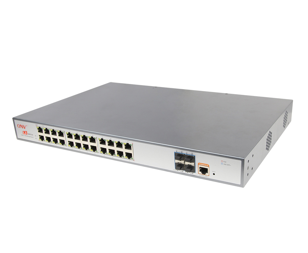 10G uplink 28-port L3 managed Ethernet fiber switch-Aggregation/Core switch