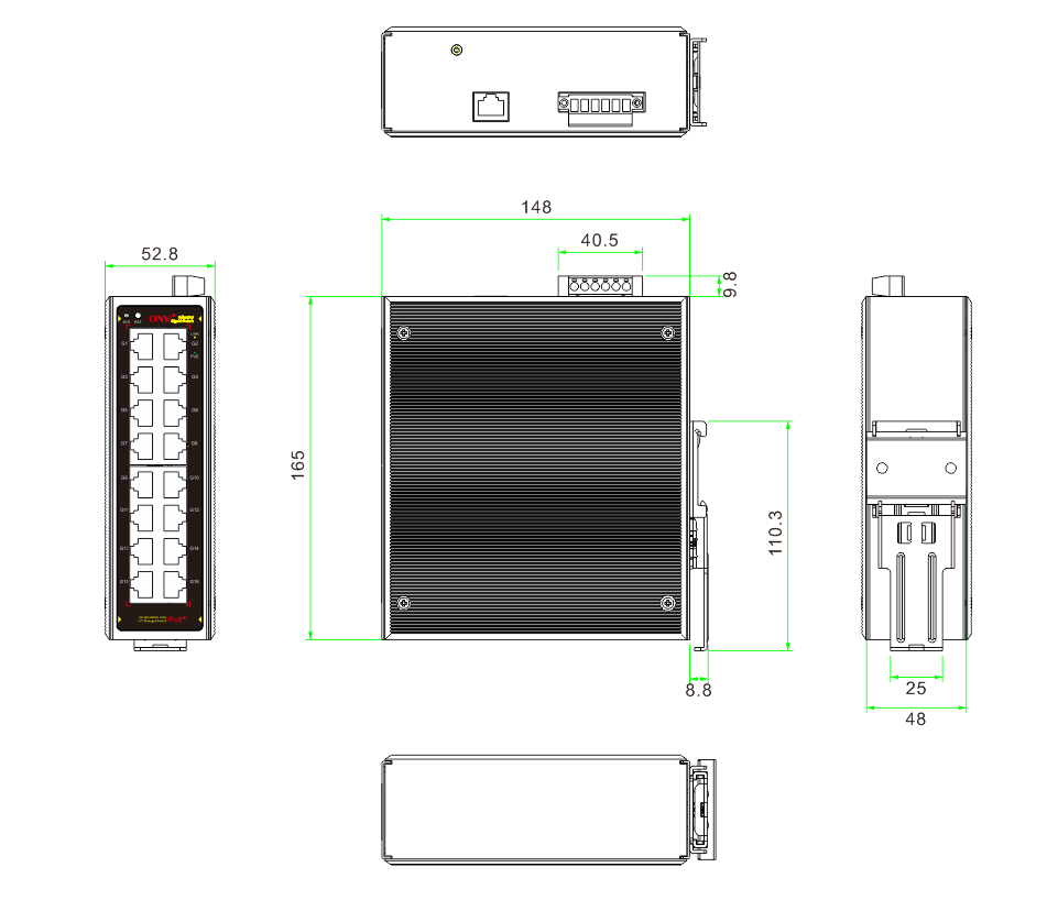 Full gigabit 16-port L2+ managed industrial PoE switch-Industrial PoE ...