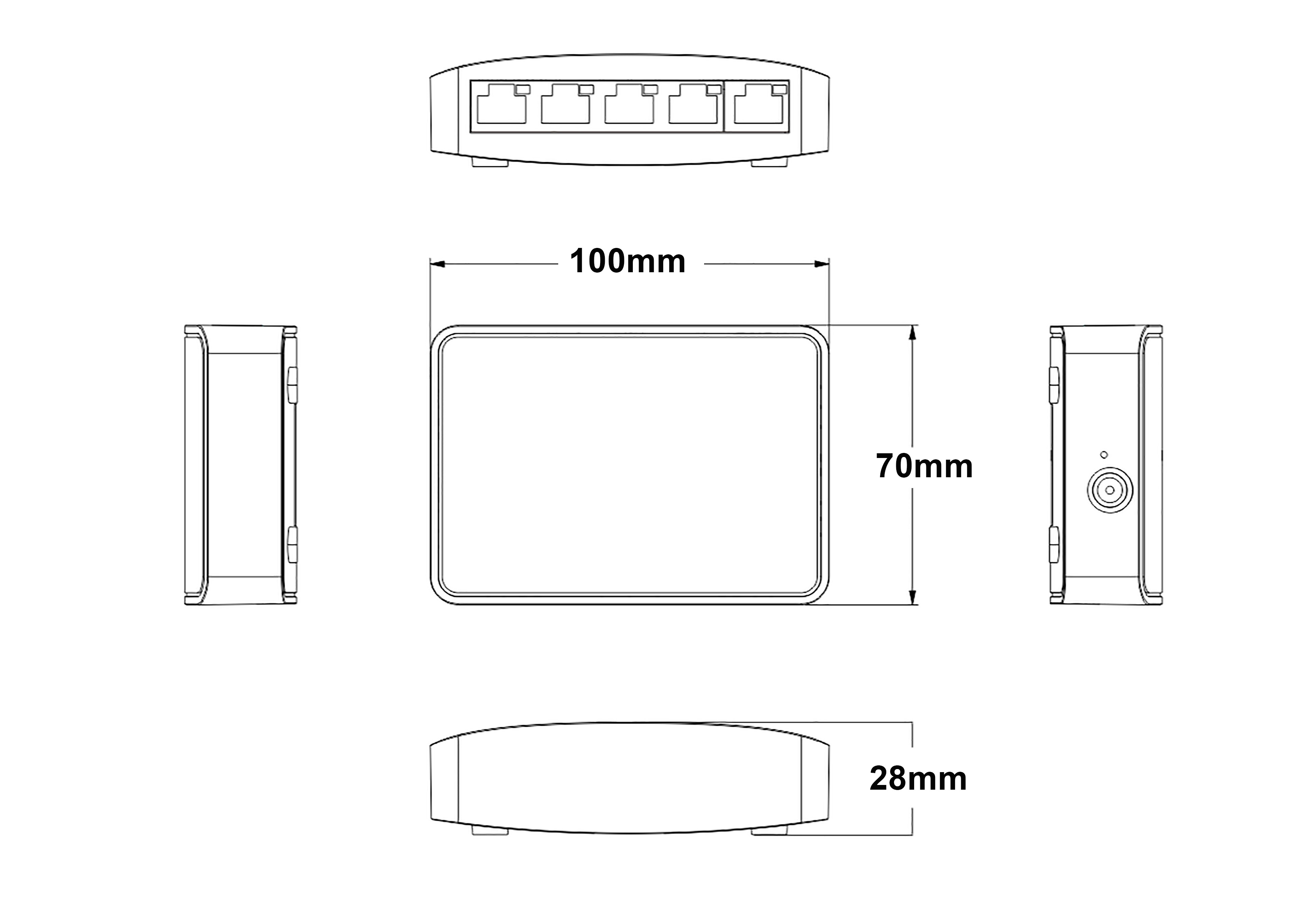 10 100m 5 Port Ethernet Switch Security Ethernet Switch