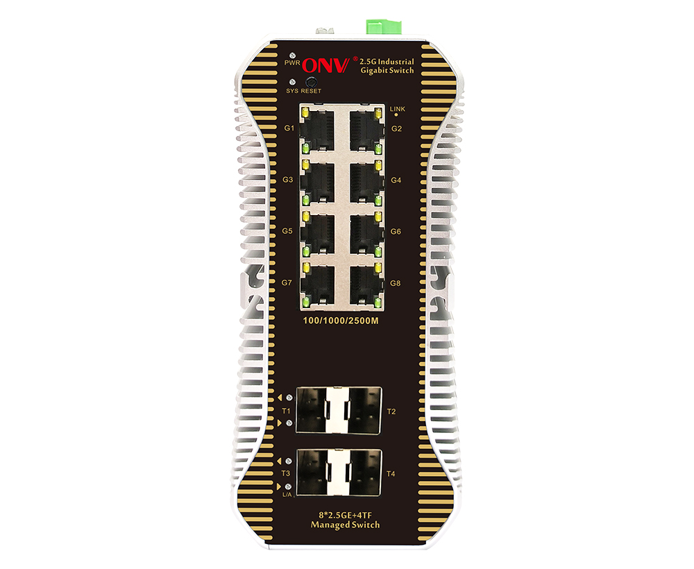 2.5G 12-port L2+ managed industrial Ethernet fiber switch-Industrial ...