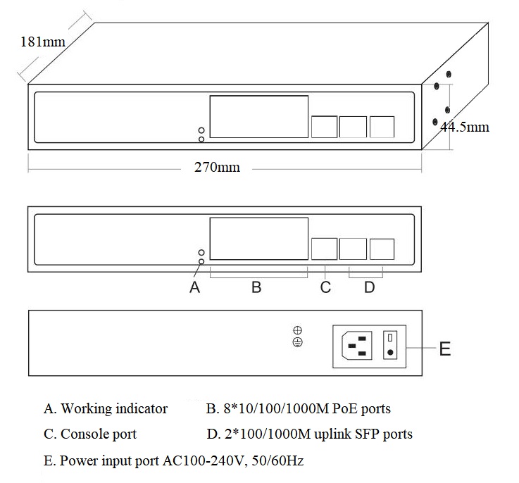 Full gigabit 10-port L2+ managed PoE switch-PoE Switch