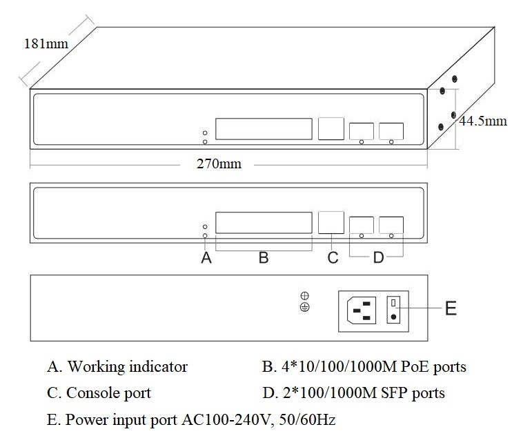 Full gigabit 6-port L2+ managed PoE switch-PoE Switch