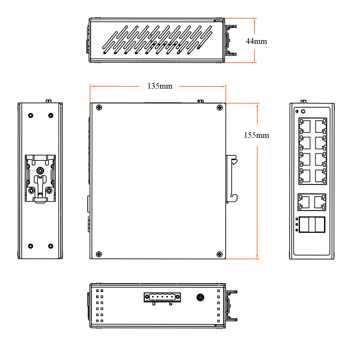 Gigabit 12-port industrial PoE fiber switch-Industrial PoE Switch